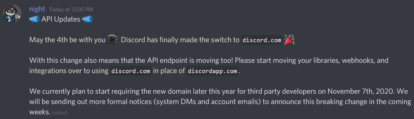 Endpoint domain migration? · Issue #1585 · discord/discord-api-docs · GitHub